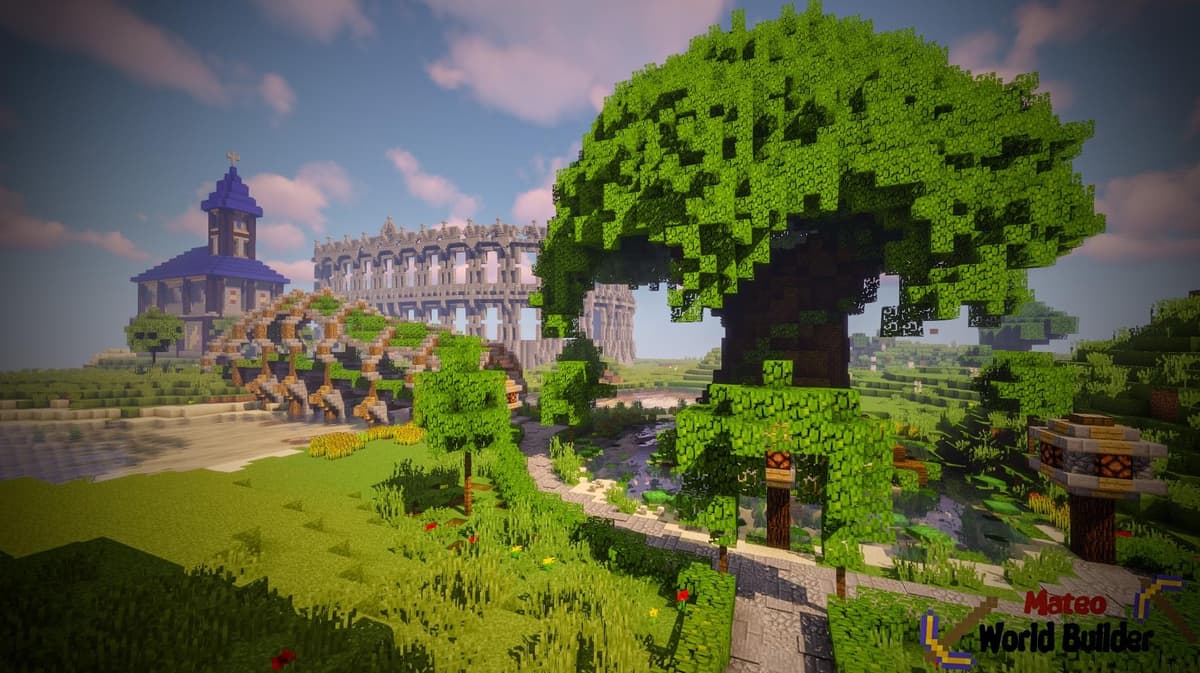 Castle and Gladiator Arena - Minecraft Map