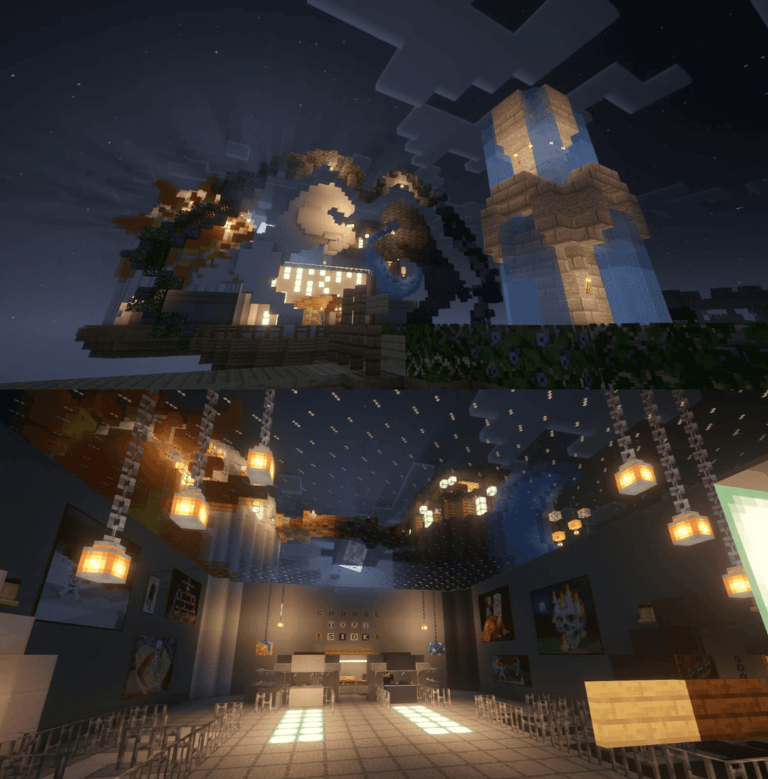 Movie Exhibition - Minecraft Amusement Park Map | Minecraft Maps